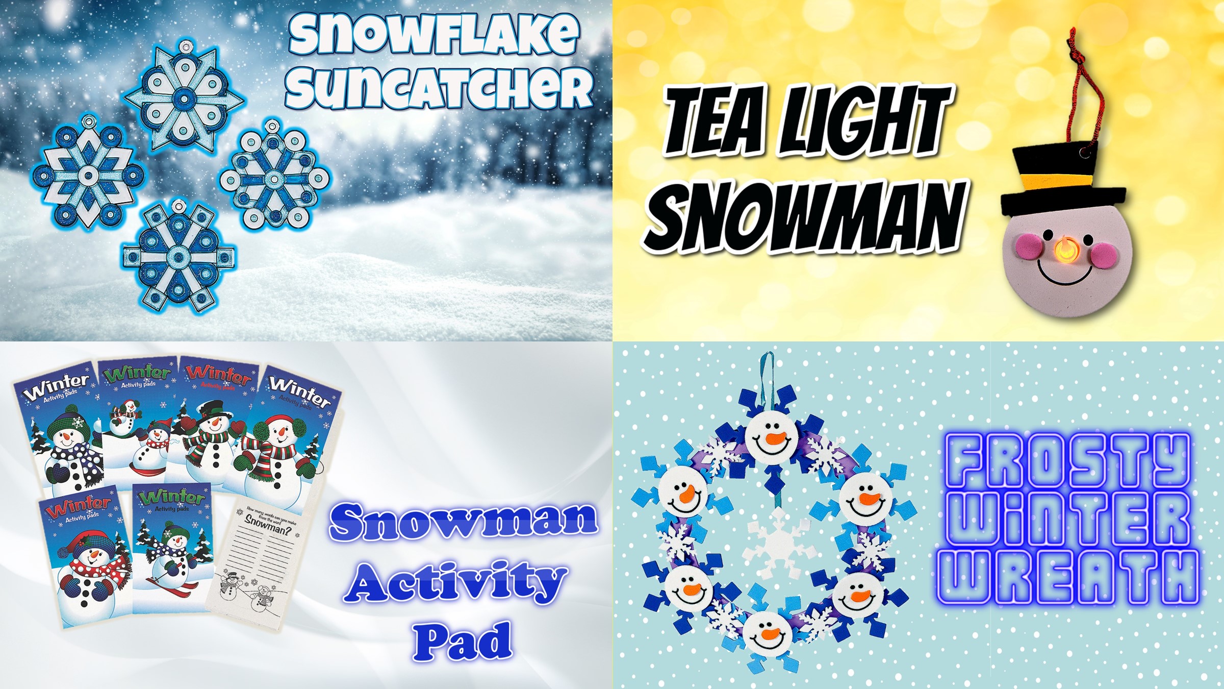 Turner: Frosty Winter Wonderland Crafts (Snowflake Suncatcher, Snowman ...