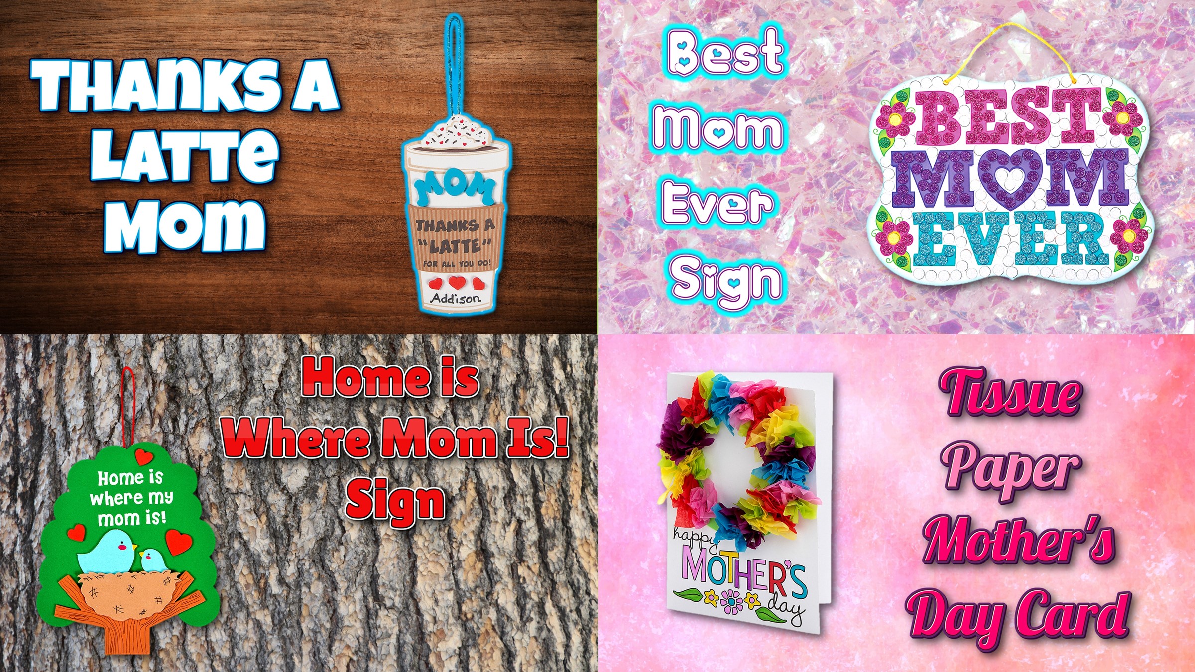 Turner: Mother's Day Crafts (Thanks a Latte Mom, Best Mom Mosaic, Home ...