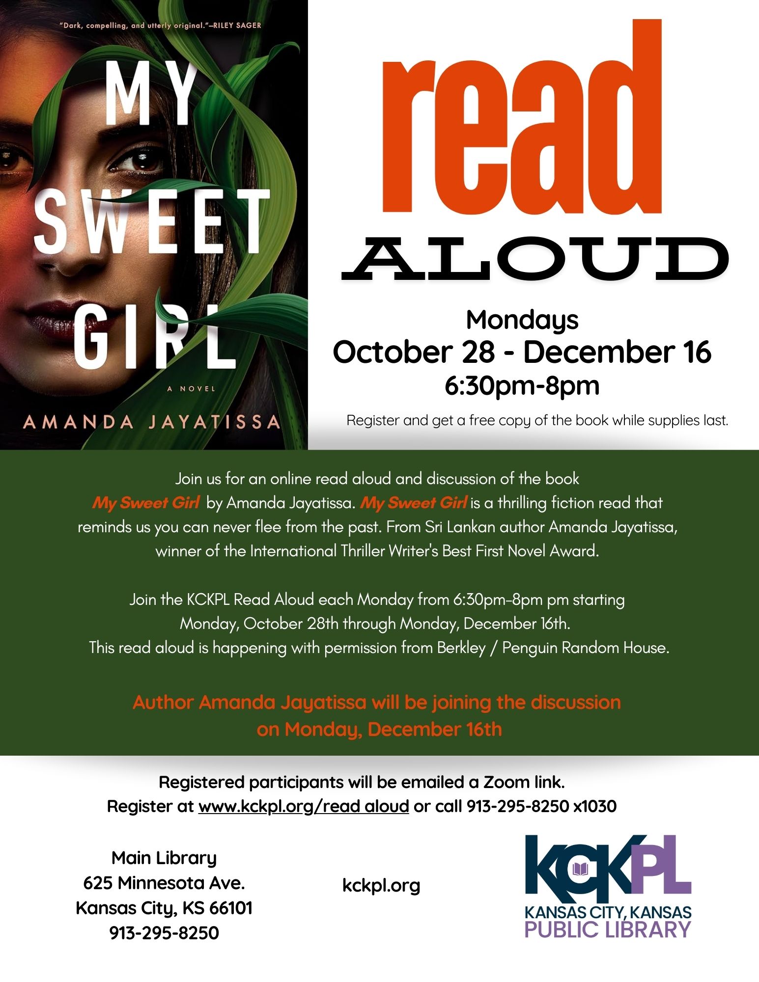 KCKPL Read Aloud - My Sweet Girl | Kansas City, Kansas Public Library